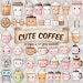 Kawaii Cute Coffee Clipart Collection Kawaii Coffee Cup PNG Bundle ...