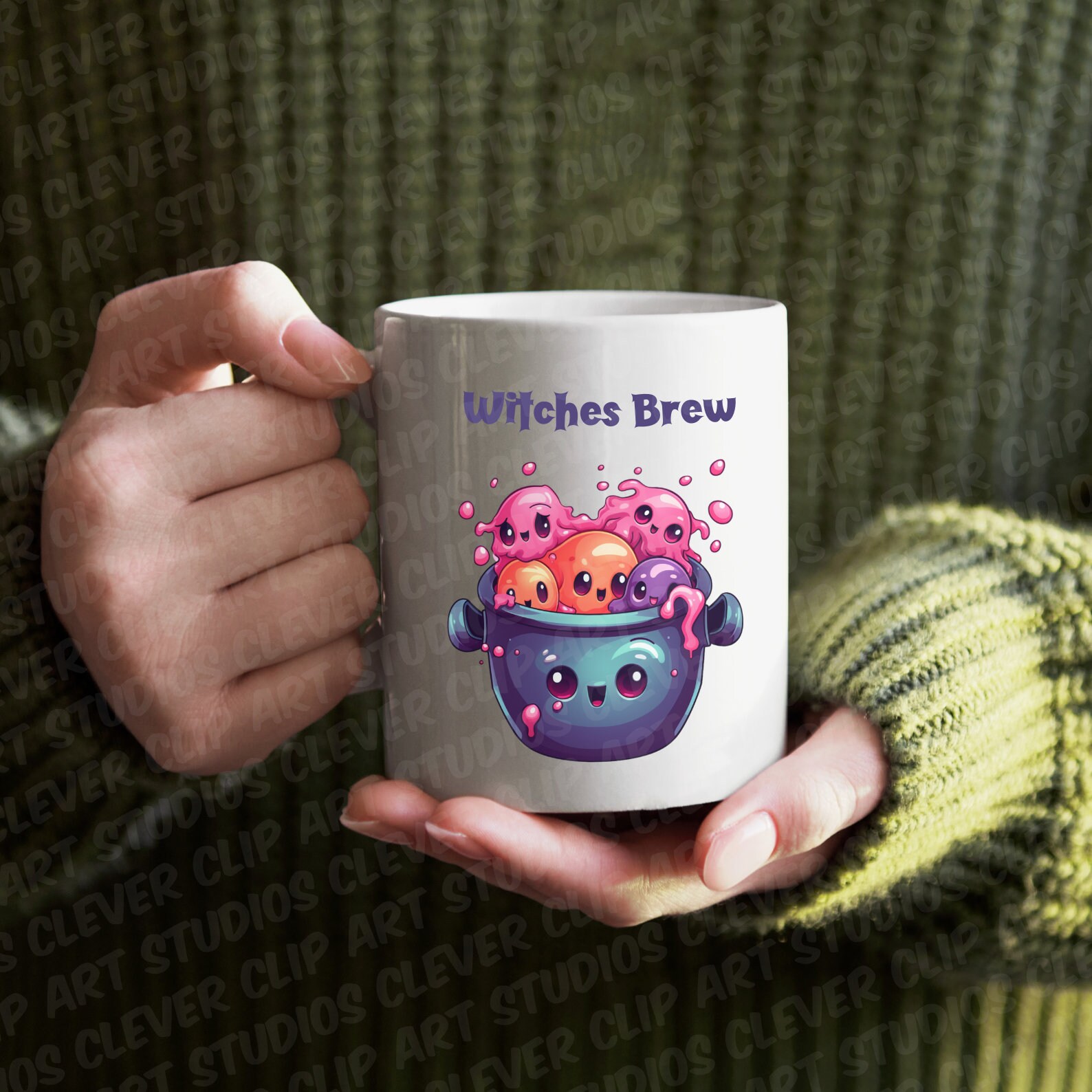 Spooky Kawaii Cute Halloween Clipart Scary Designs Creepy Cute Graphics ...