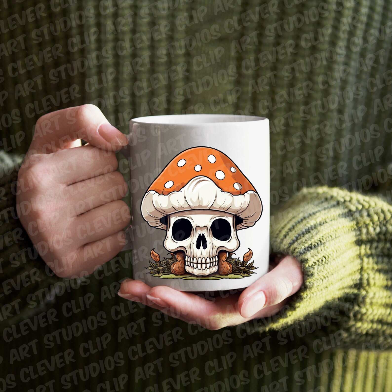 Halloween Mushrooms Clipart Cute Kawaii Mushroom Fun Fungi PNG - Etsy