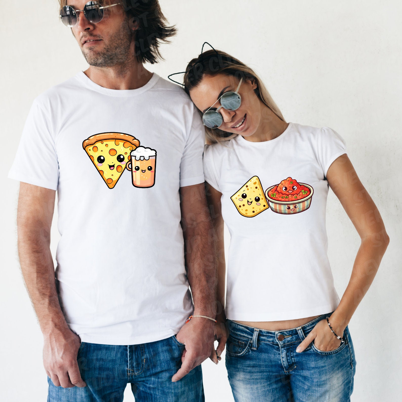 Perfect Match Cute Kawaii Food Couples PNG Best Friends Clipart Kawaii ...