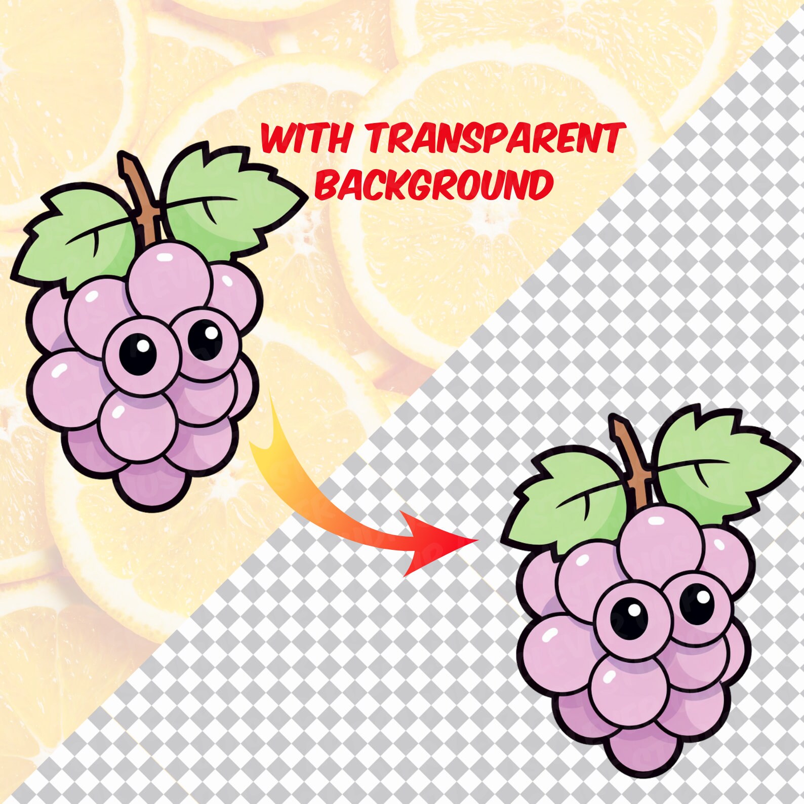 Cute Kawaii Fruit Clipart Bundle Watercolor Cute Fruit PNG - Etsy