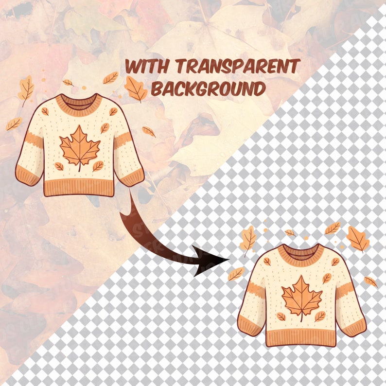 Kawaii Fall Cute Autumn Clipart Bundle Fall Vibes Transparent PNG ...