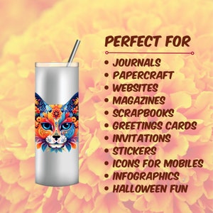 Cat Sugar Skull Clipart Bundle Mexican Style Dia De Los Muertos Skull ...