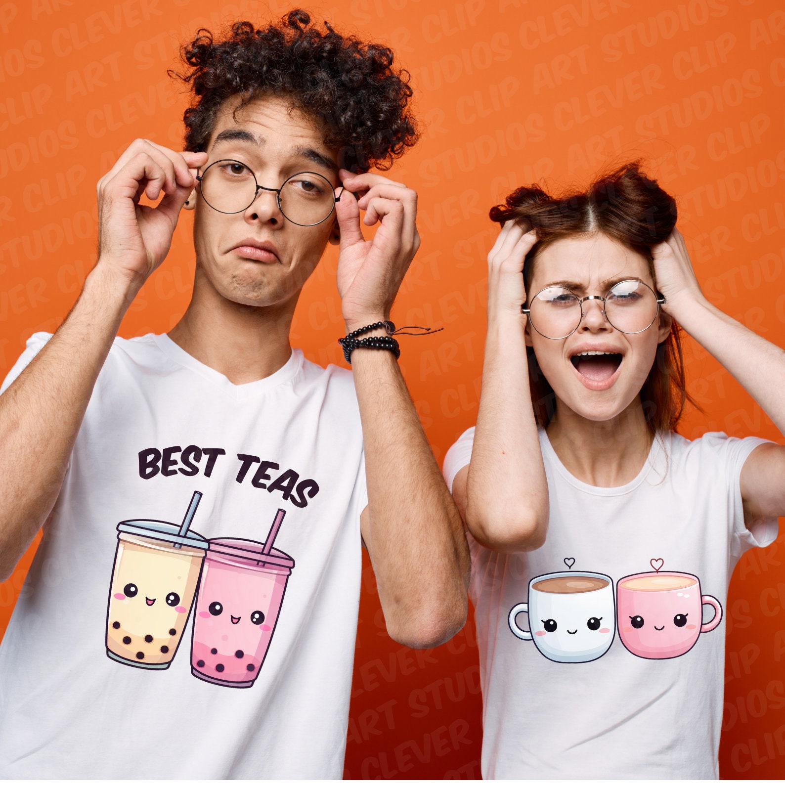 Kawaii Cute Tea Clipart Collection Pastel Kawaii Tea PNG Bundle Premade ...