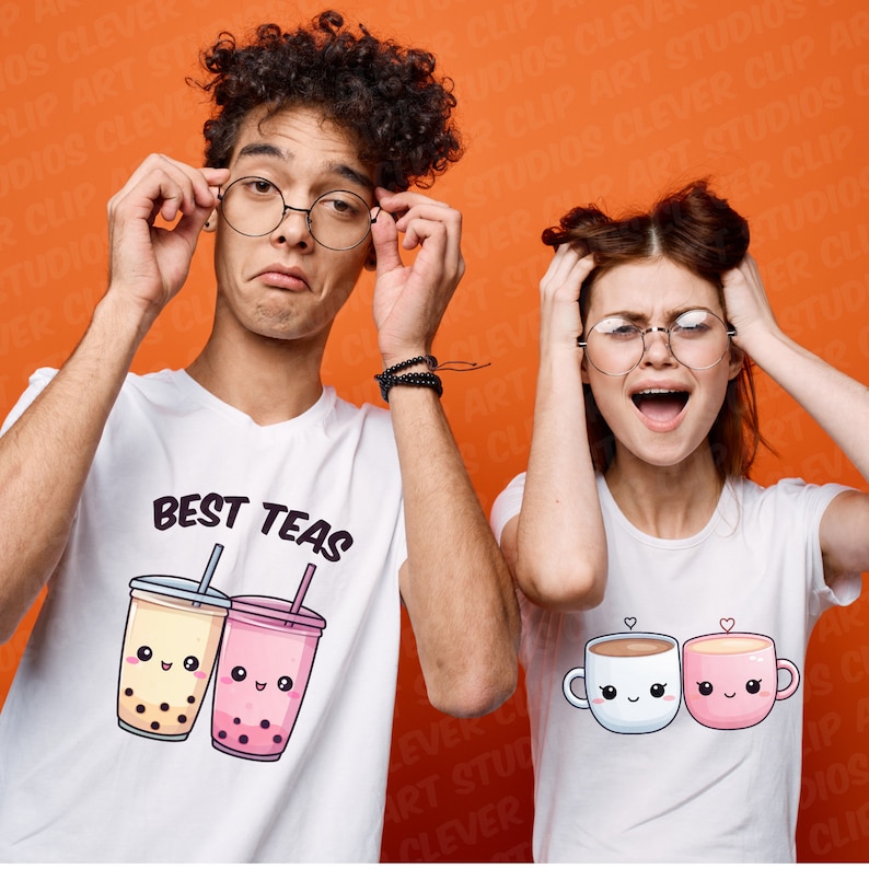 Kawaii Cute Tea Clipart Collection Pastel Kawaii Tea PNG Bundle Premade ...