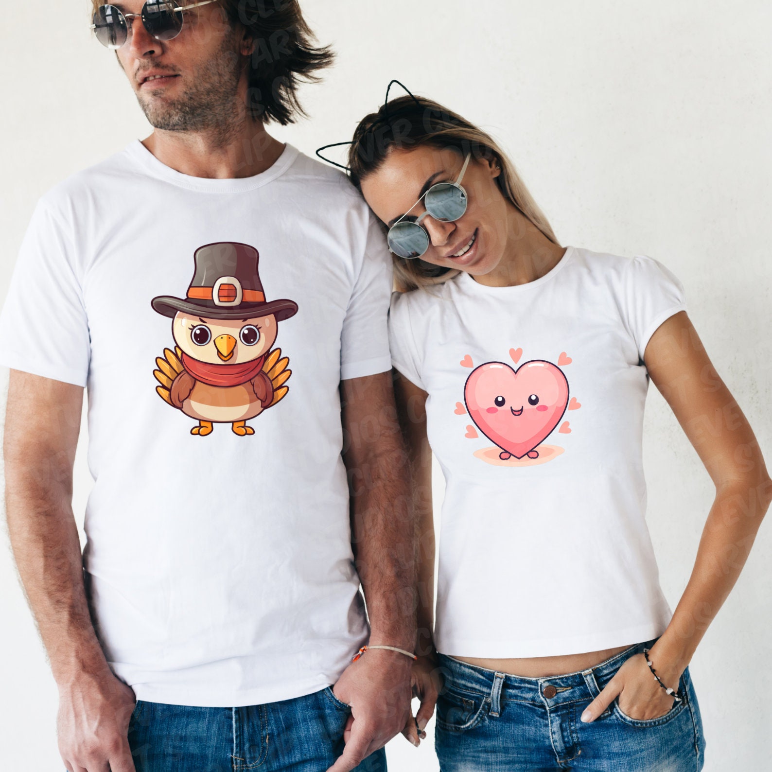 Kawaii Thanksgiving Cute Clipart Bundle Cute Fall Pumpkin Spice PNG ...