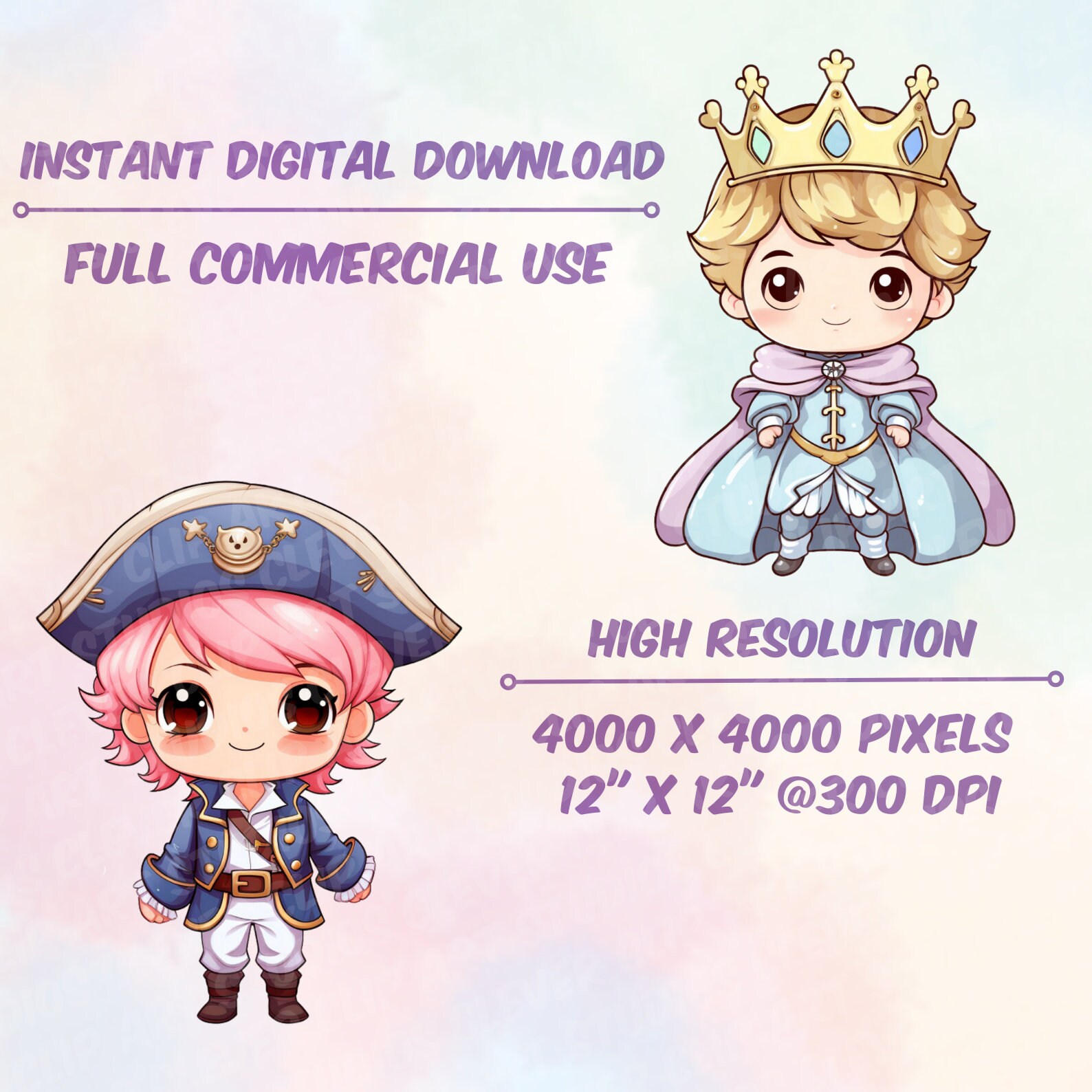 Kawaii Kids Halloween Costume Clipart Cute Pastel Candy Clipart Bundle ...