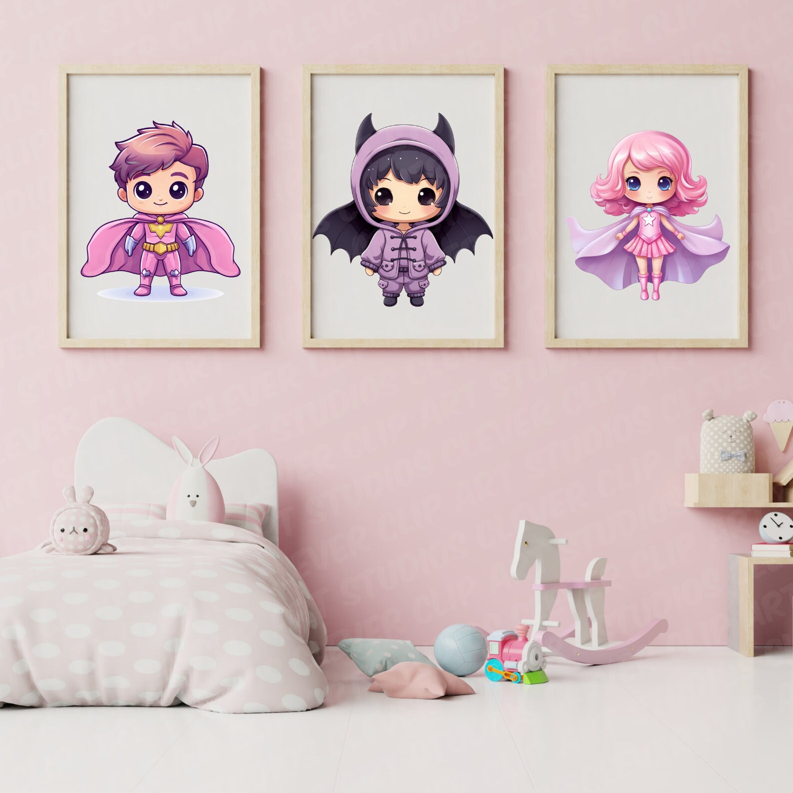 Kawaii Kids Halloween Costume Clipart Cute Pastel Candy Clipart Bundle ...