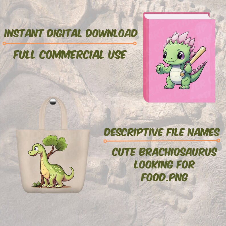 Kawaii Cute Dinosaur Clipart Collection Kawaii Dinosaur Nursery Wall ...