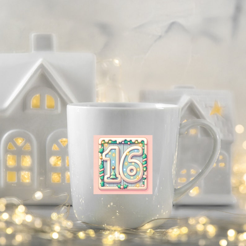 Cute Advent Calendar Numbers Kawaii Christmas Printable Advent Numbers ...