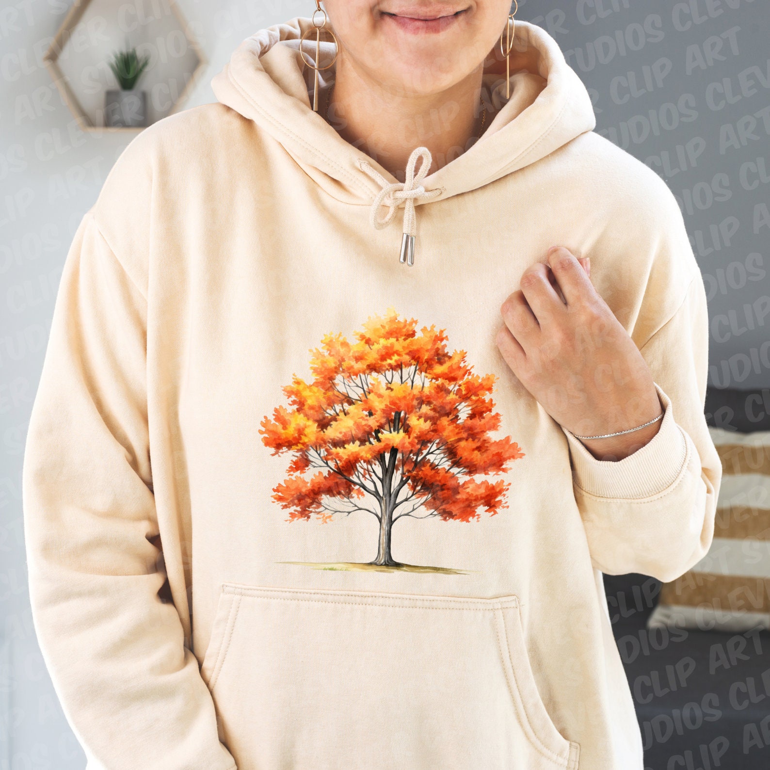 Maple Watercolor Clipart Bundle Autumn Maple Leaves Fall PNG Maple Tree ...