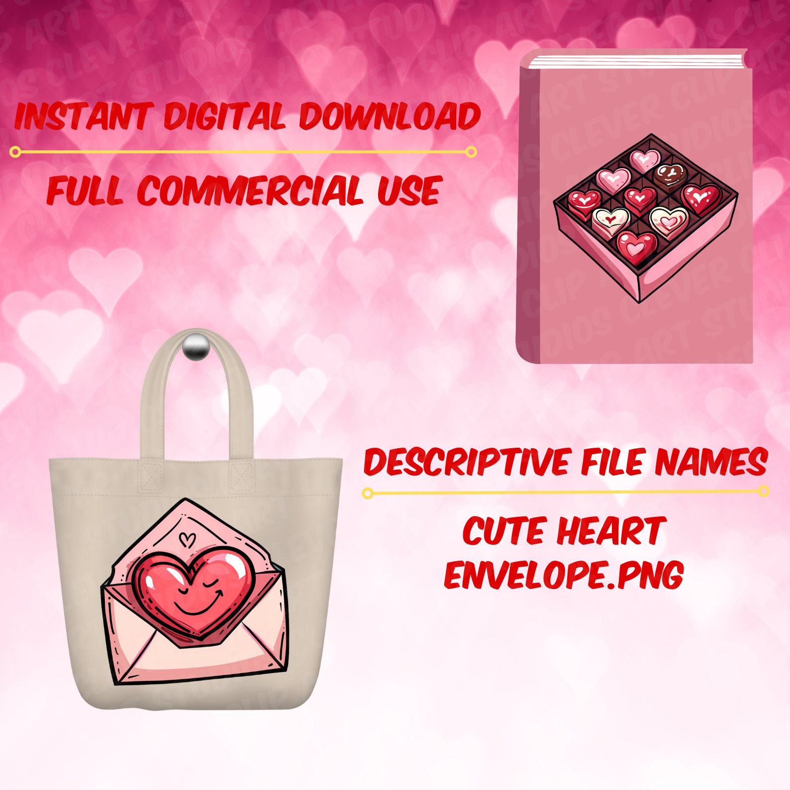 Cute Valentine Heart Clipart Kawaii Valentines Day Heart PNG Sweet ...