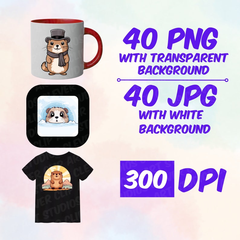Cute Groundhog Day Clipart Bundle Happy Groundhog Day PNG Bundle ...