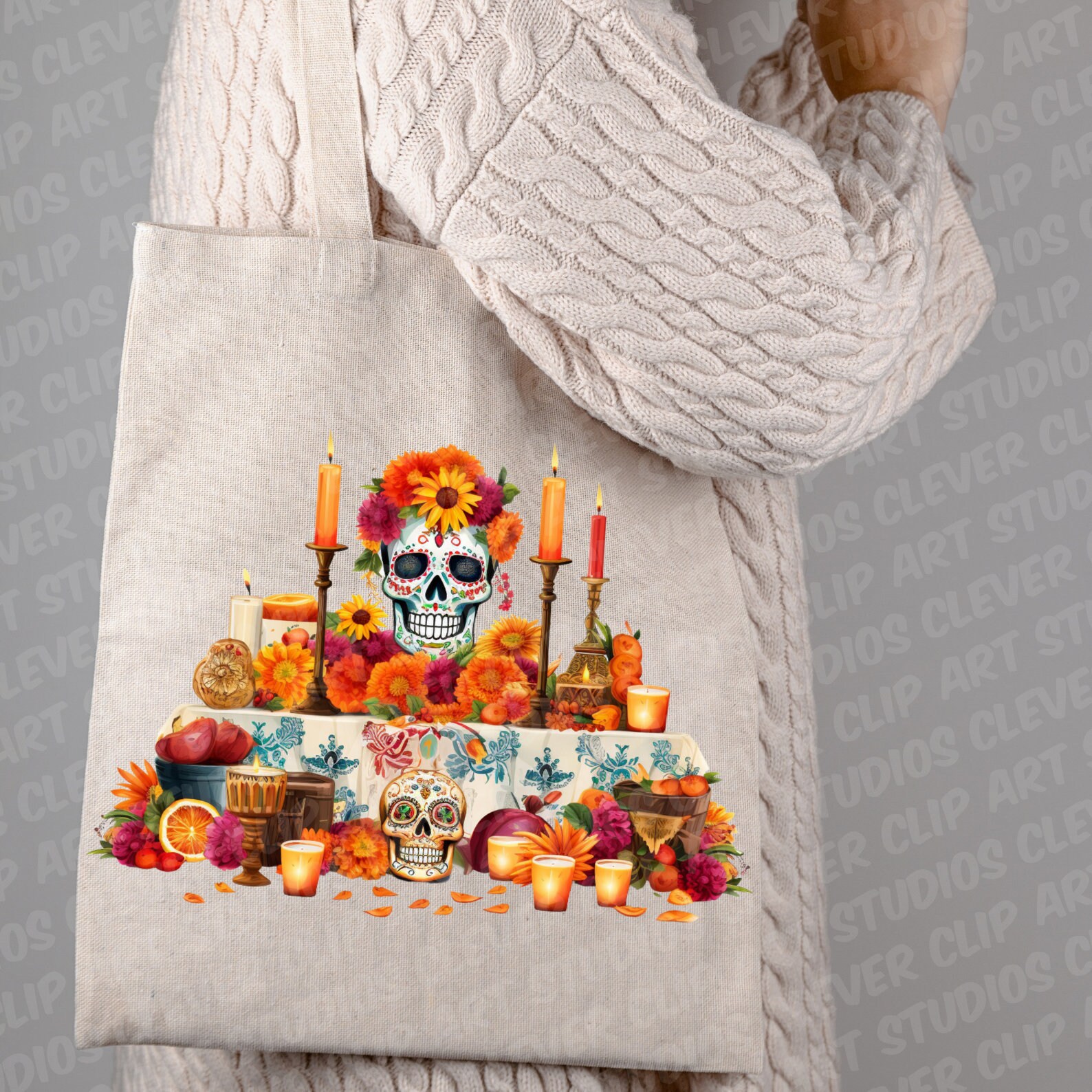 Day of the Dead Clipart Dia De Los Muertos Transparent PNG Bundle ...