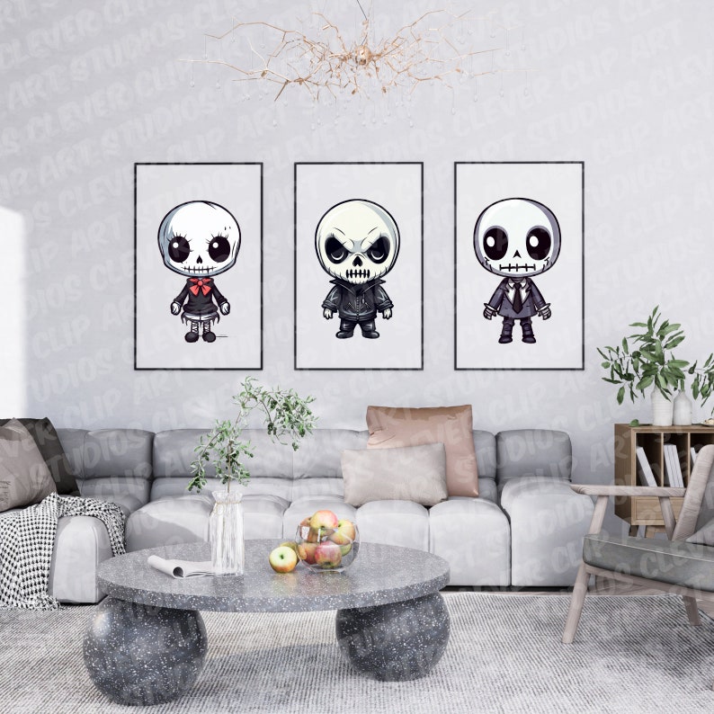 Spooky Kawaii Cute Halloween Clipart Scary Designs Creepy Cute Graphics ...