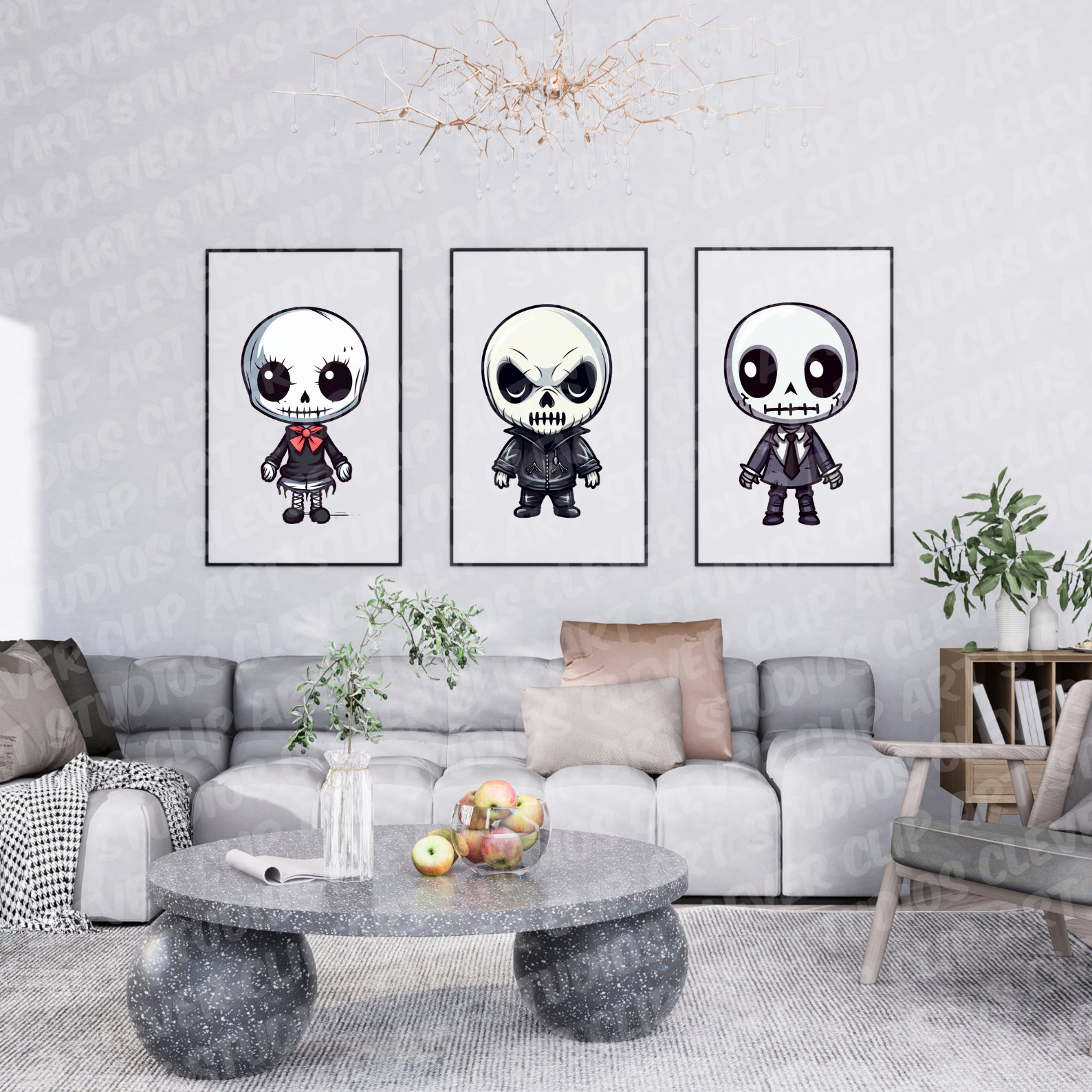 Spooky Kawaii Cute Halloween Clipart Scary Designs Creepy Cute Graphics ...