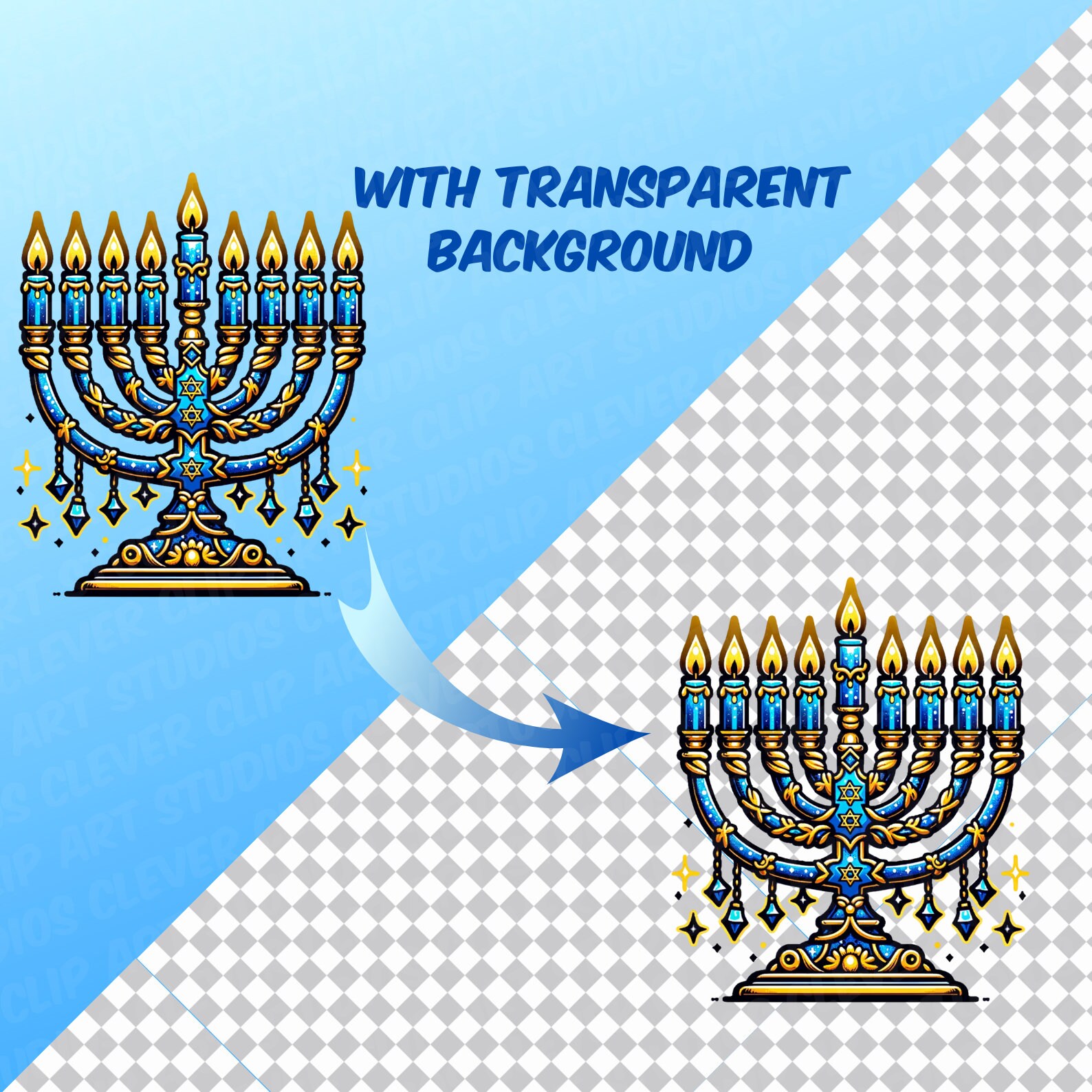 Happy Hanukkah Holiday Clipart Bundle Chanukah Jewish Festival of ...