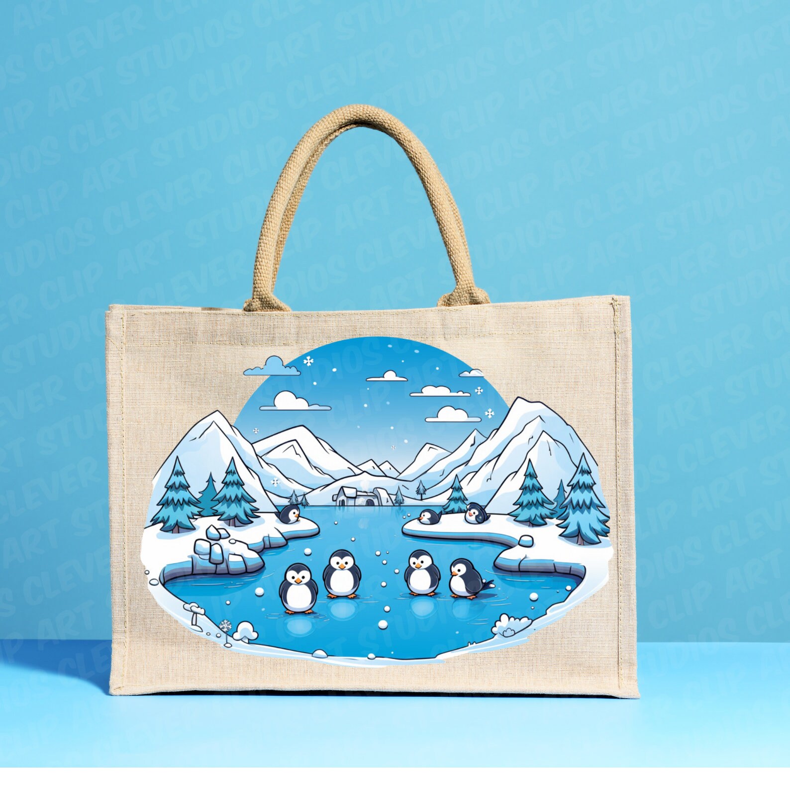 Cute Winter Wonderland Clipart Snowy Forest Animals PNG Kawaii Winter ...