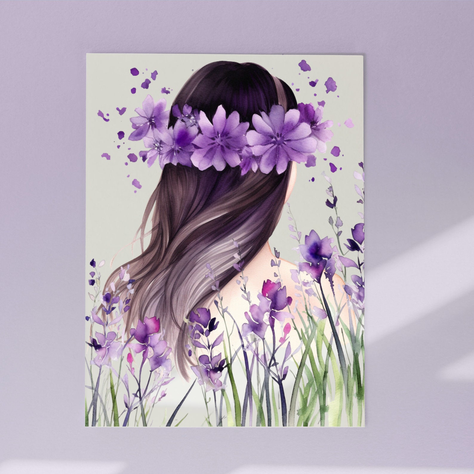 Purple Flower Watercolor Clipart Floral PNG Bundle Purple Pink Bouquets ...