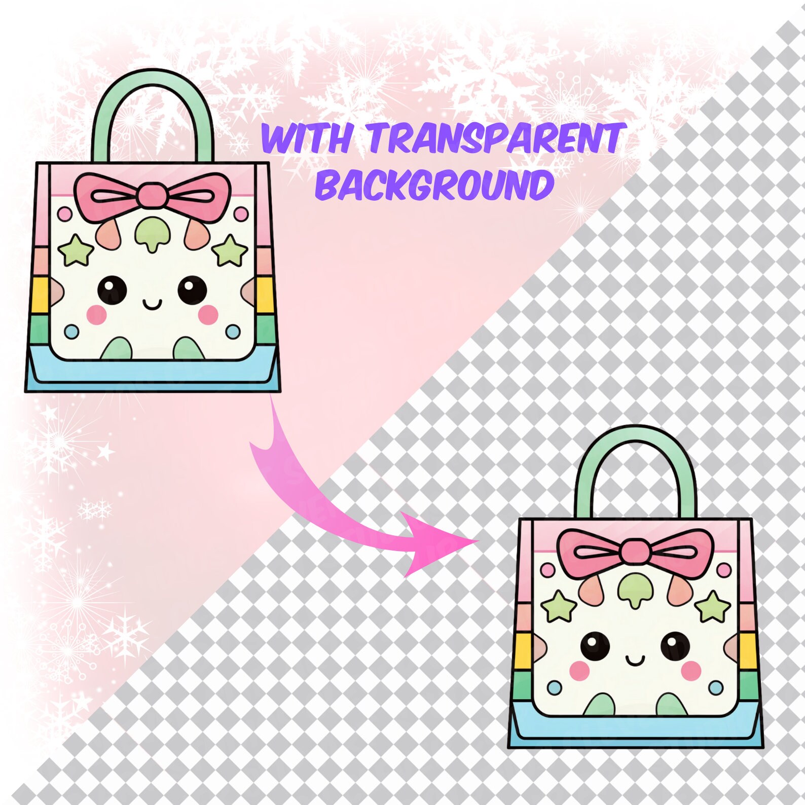 Cute Pastel Christmas Clipart Bundle Pastel Cute Christmas PNG Bundle ...