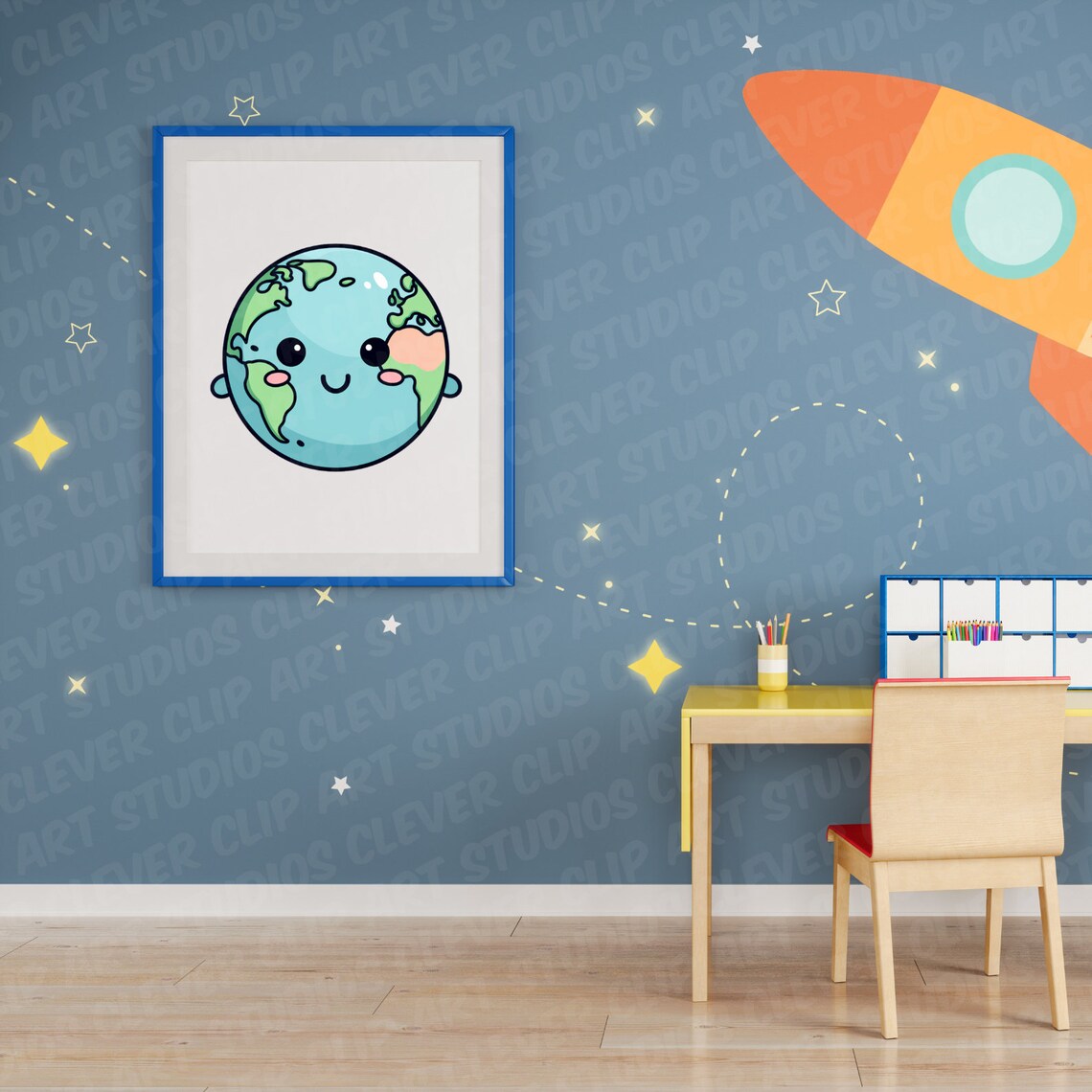 Kawaii Space Clipart Cute Astronaut PNG Bundle Kawaii Planet - Etsy