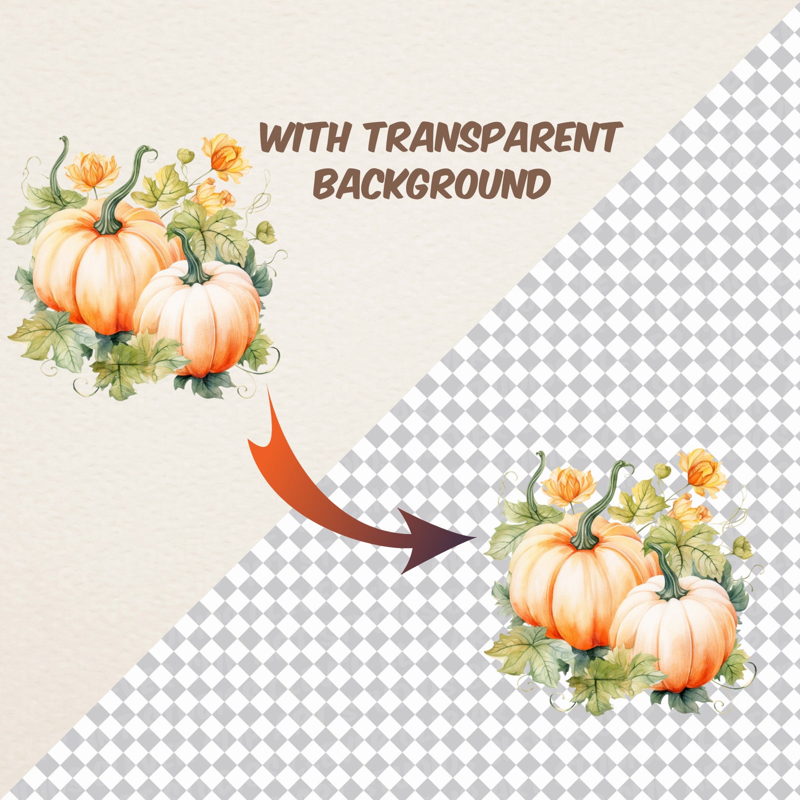 Pumpkin Spice Clipart PNG Bundle Cozy Clipart Cute Autumn - Etsy