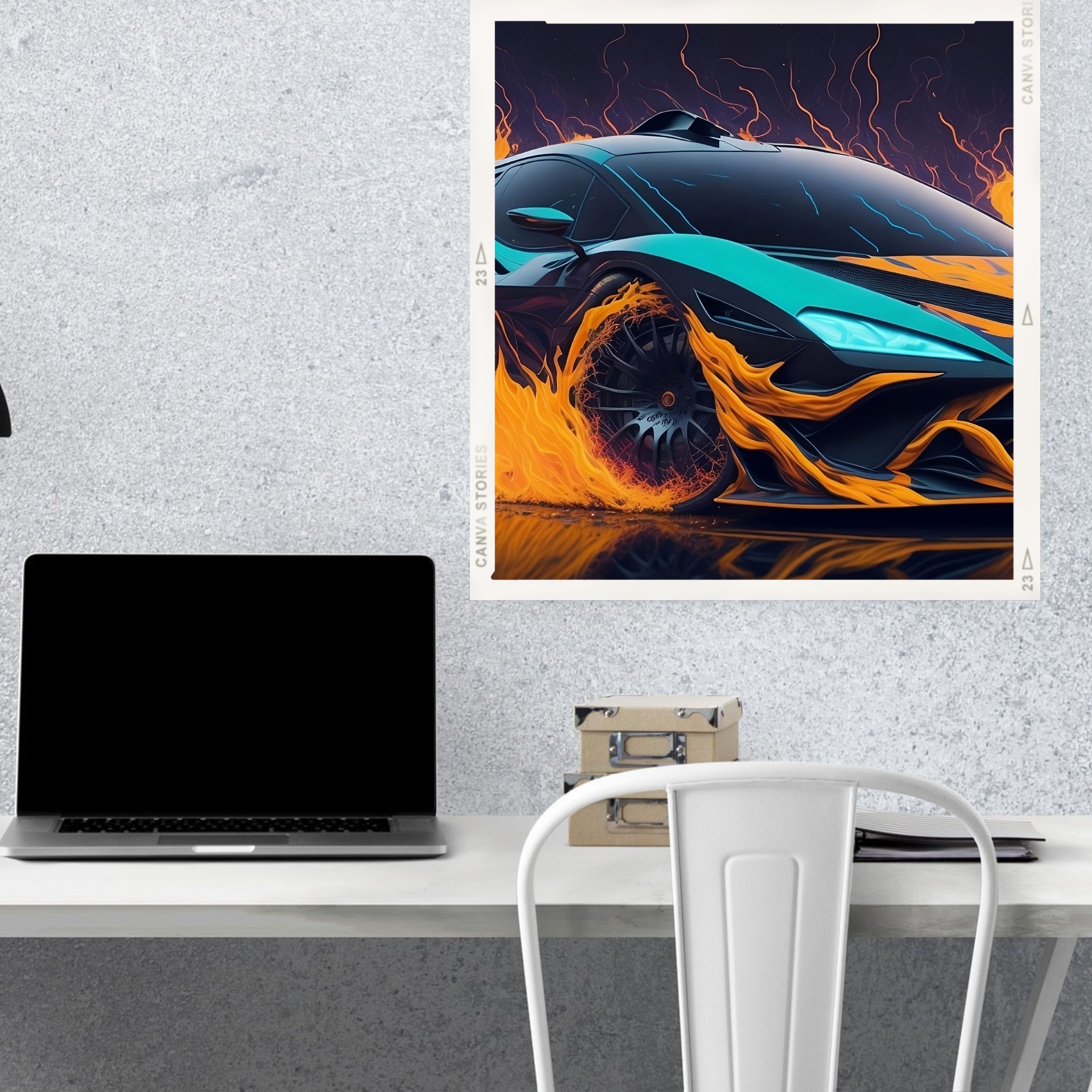 Digital Art Cars, Abstract Art, Printable Design, Car Wall Decoration ...