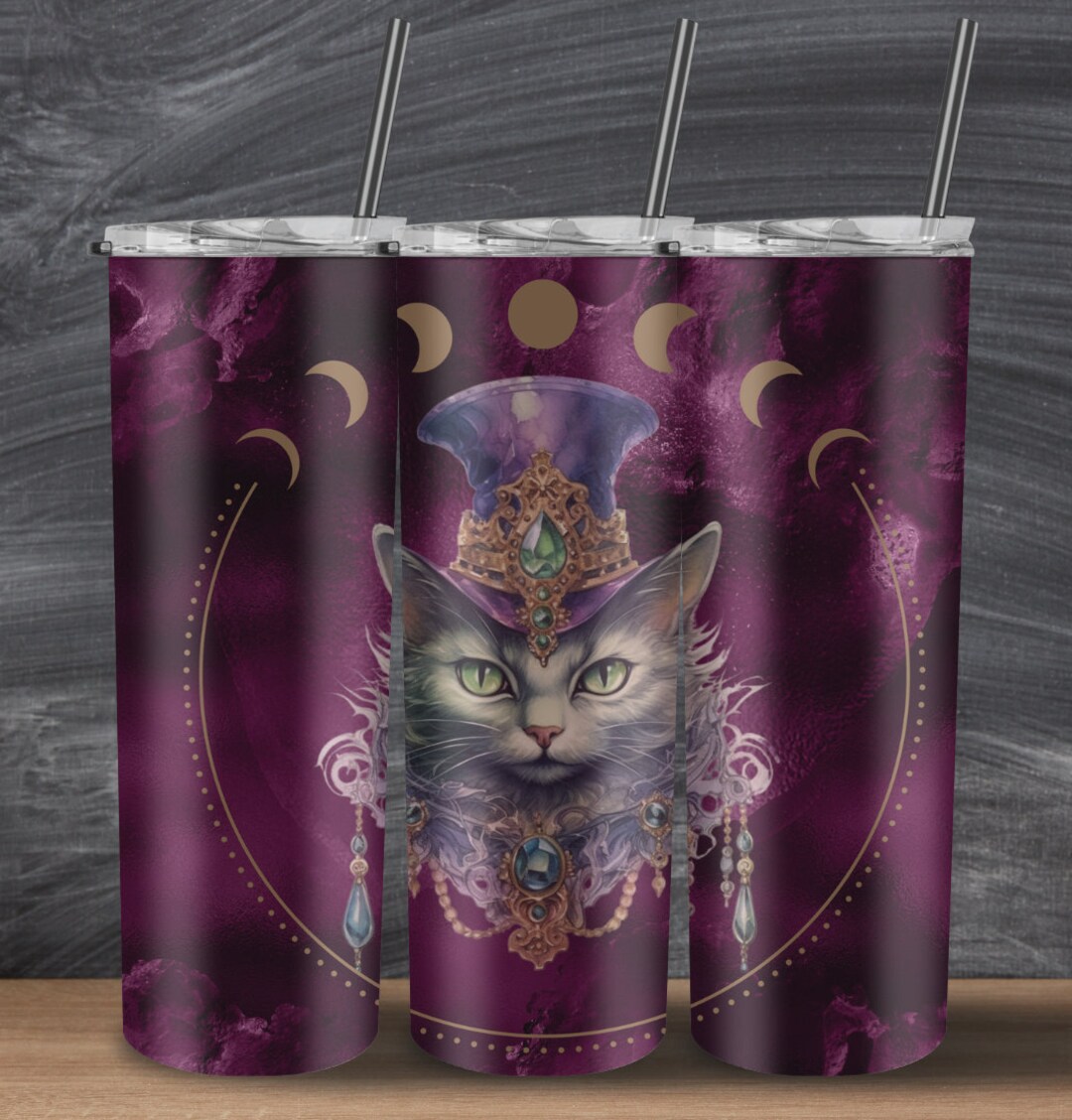 Purple Magic Cat Tumbler Wrap - Etsy