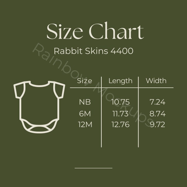 Rabbit Skin Sizing Chart - Etsy Denmark