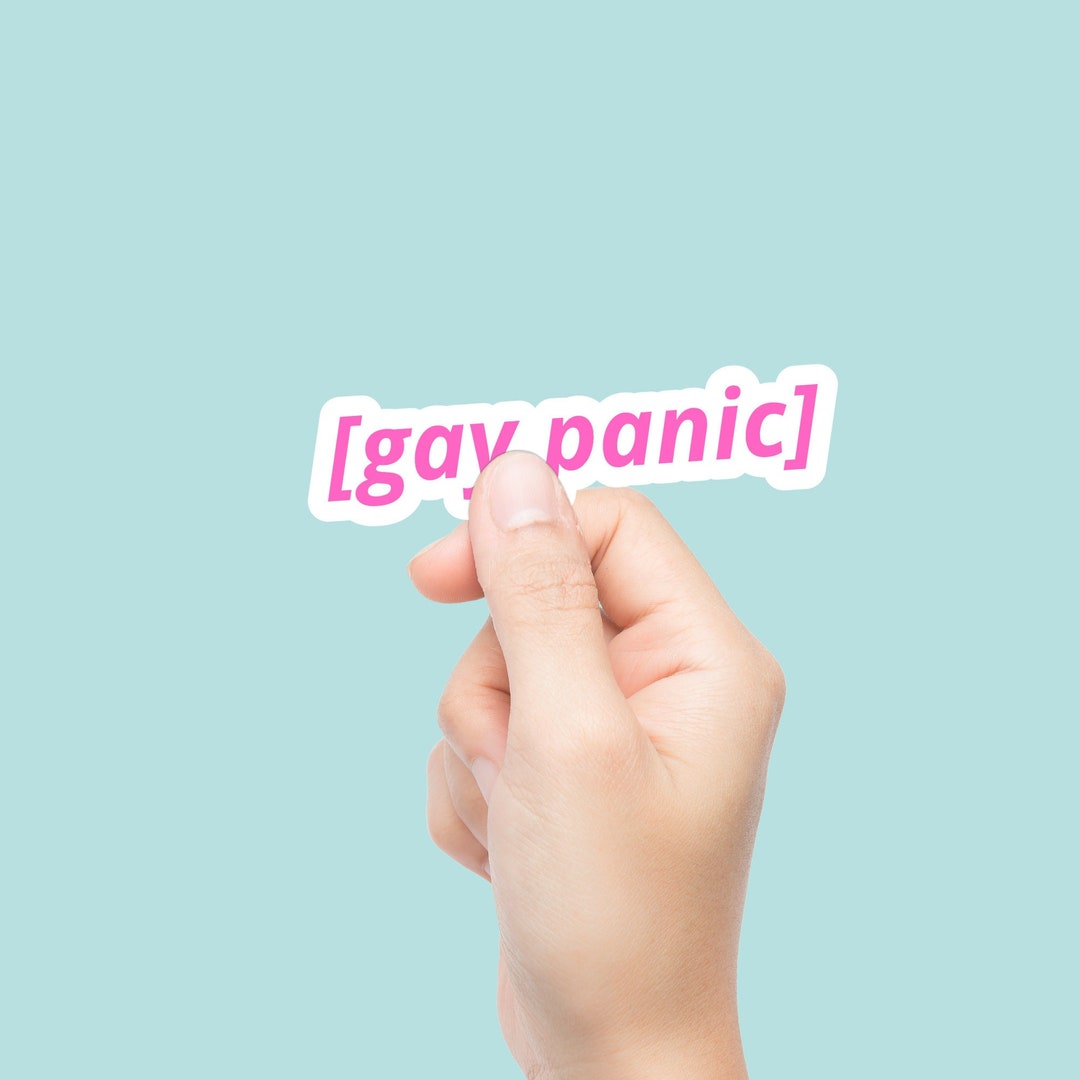 GAY PANIC STICKER Heartstopper Inspired Sticker Funny Gay - Etsy