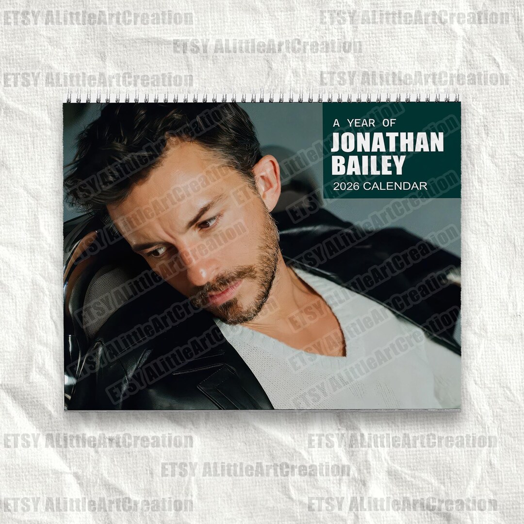 Jonathan Bailey 2026 Wall Calendar | Fan Gift | Home & Office Decor ...