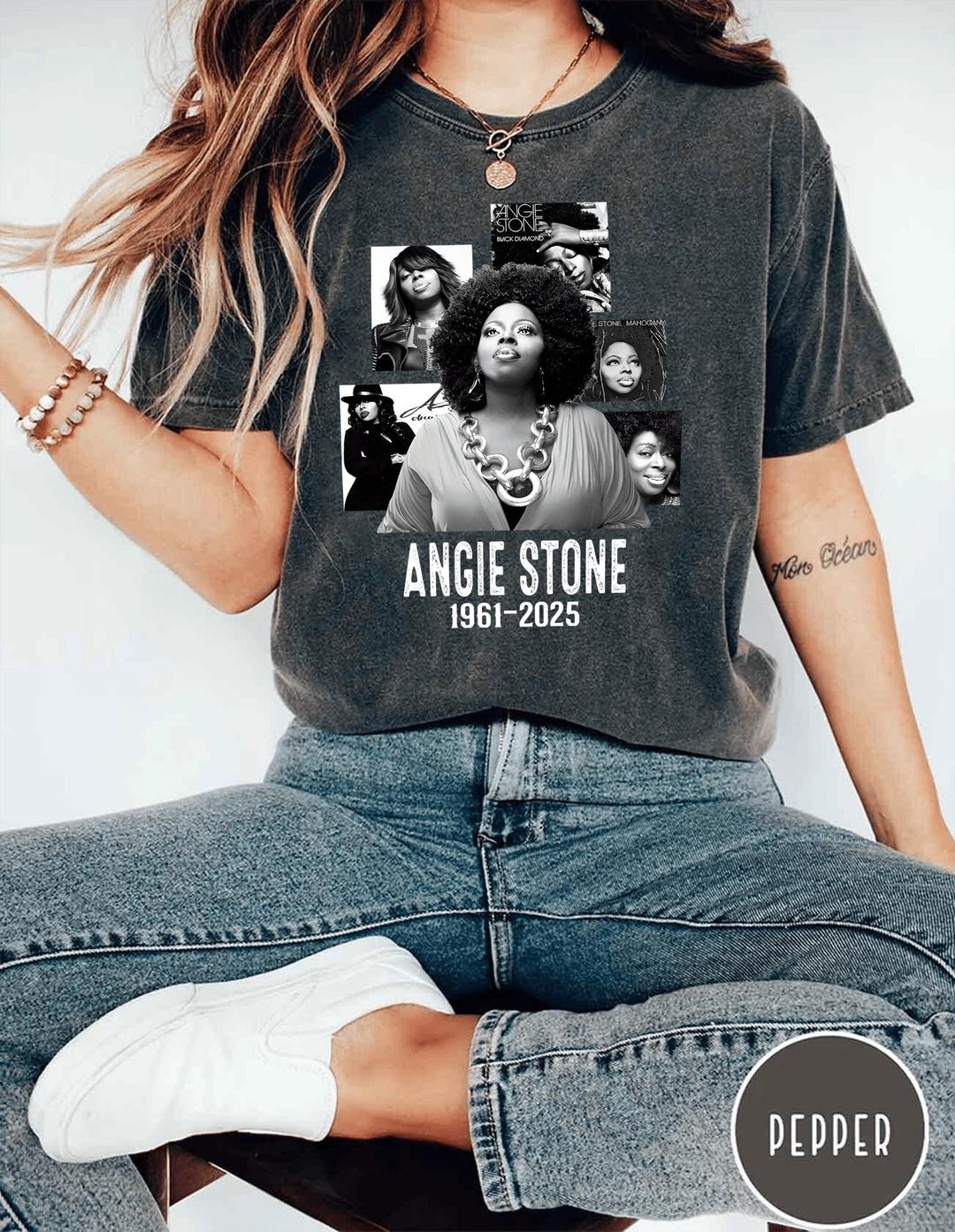 RIP Angie Stone Tribute Comfort Color Shirt, Soul R&B Legend Memorial ...