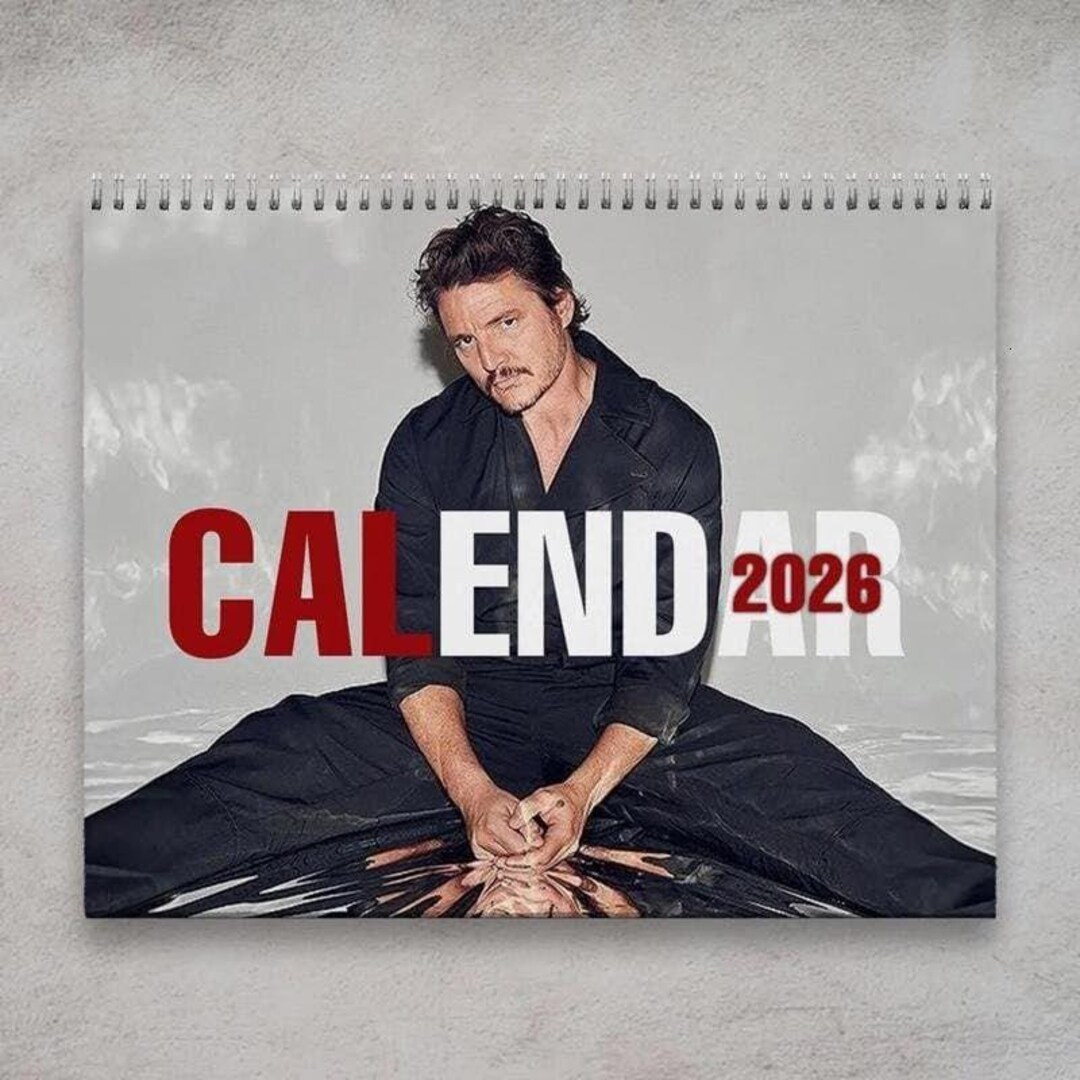 Pedro Pascal 2026 Wall Calendar, Celebrity Crush Monthly Planner, Funny ...