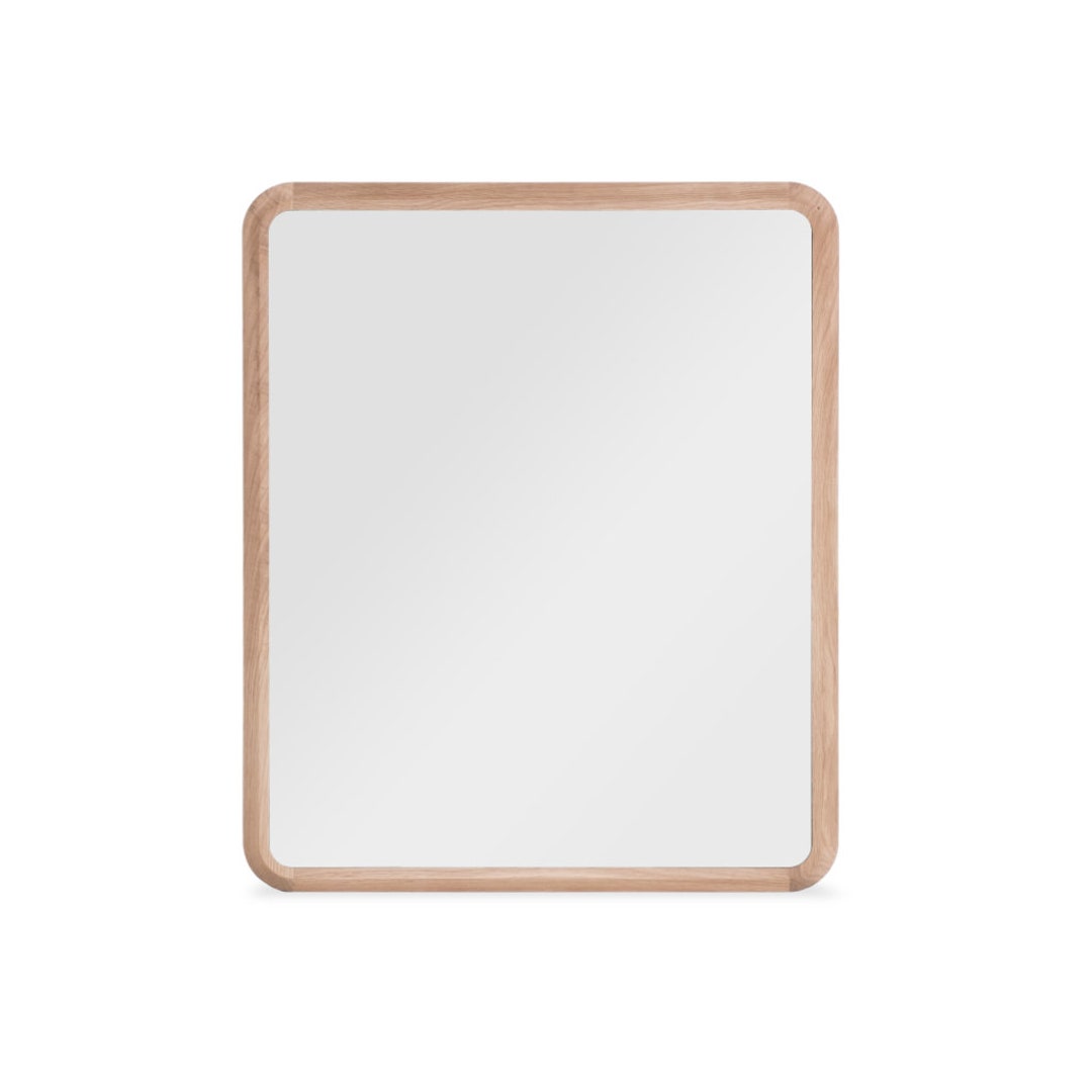 Solid Wood Wall Mirror: Scandinavian Oak or Walnut - Etsy