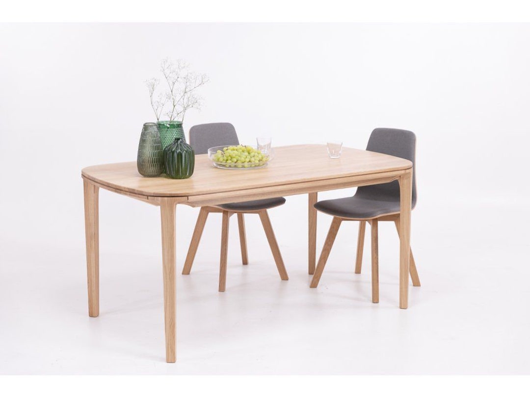 Extending Solid Beech Wood Dining Table - Scandinavian Design - Etsy