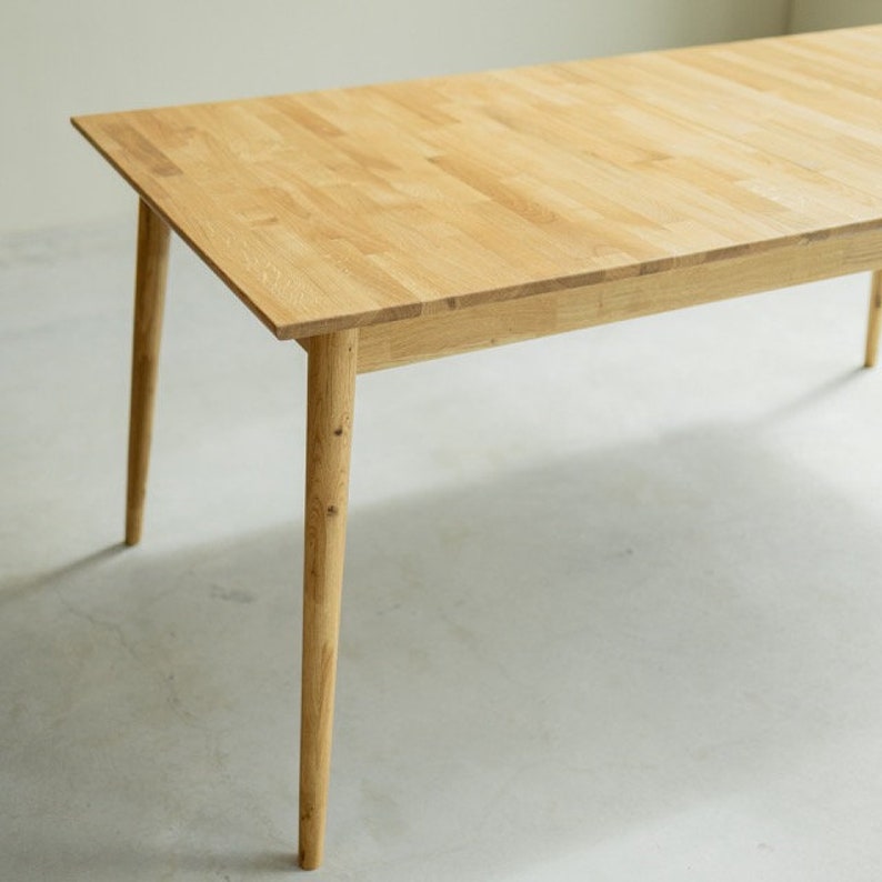Scandinavian Large Dining Table Solid Oak Extendable Table - Etsy