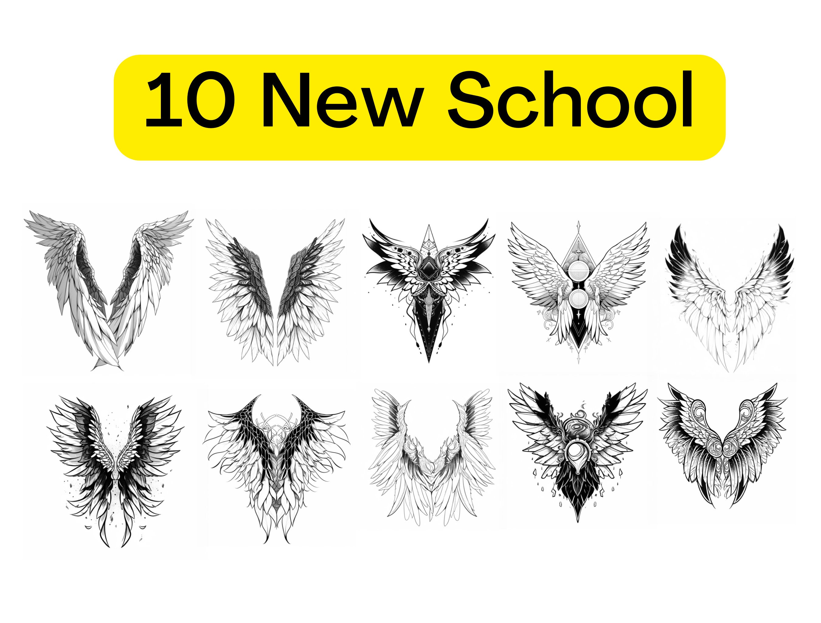 50 Procreate Angel Wing Stamps Procreate Brush Procreate Brushes ...