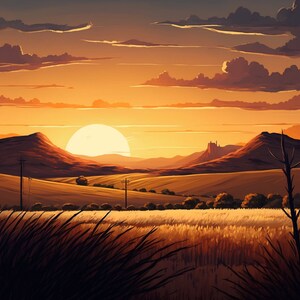 Custom Landscape Digital Art. Beautiful Nature. Desktop Background ...