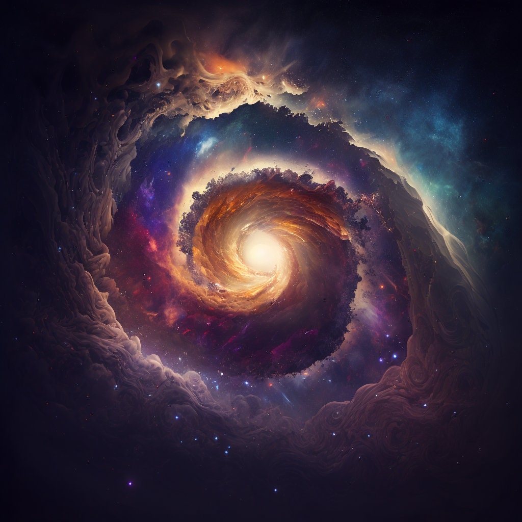 Galaxy Space Digital Art. Background, Wallpaper Print. Universe, Stars ...