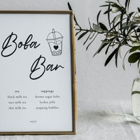 Boba Bubble Tea Bar Table Sign 8"x10" - Etsy