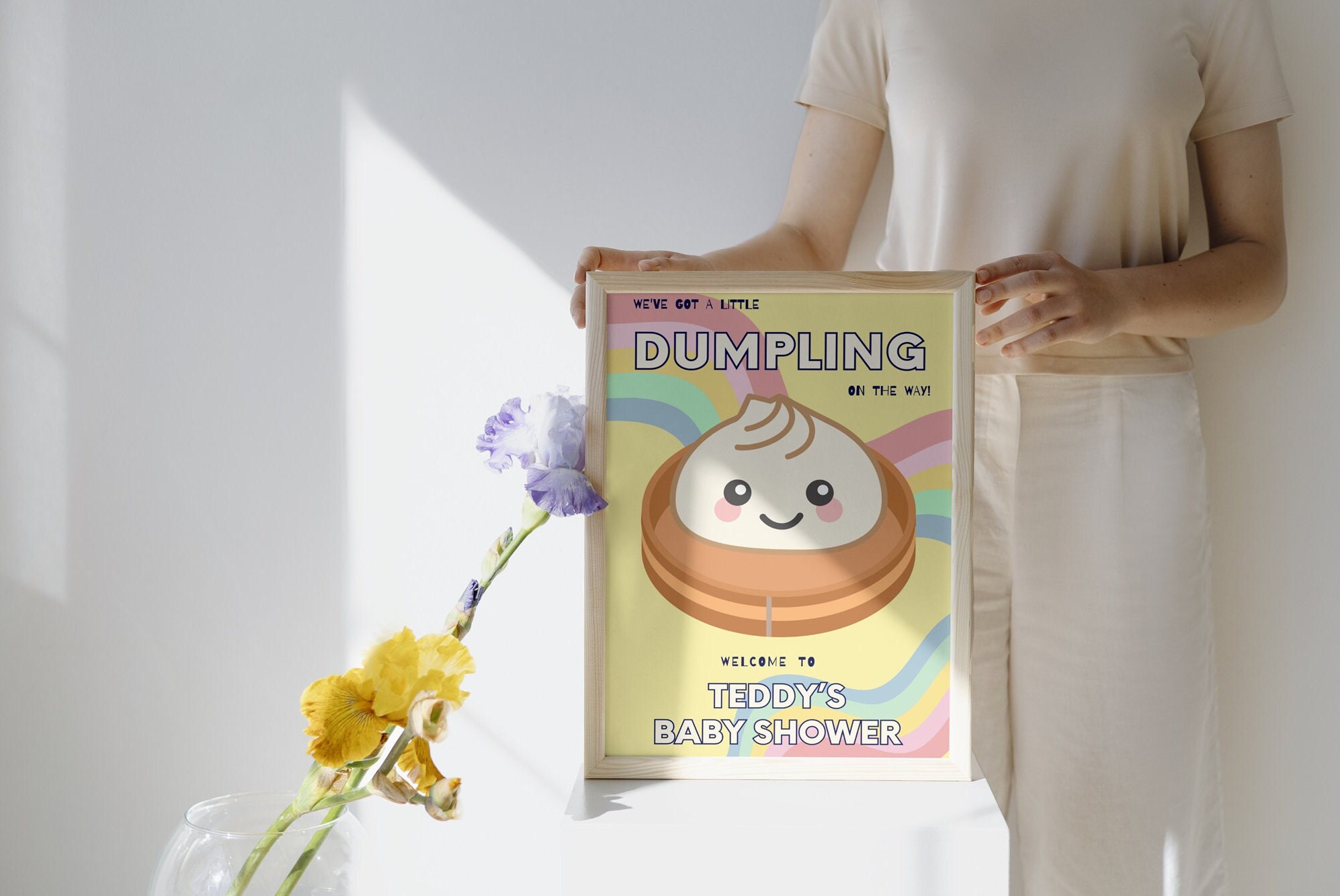 Little Dumpling on the Way Baby Shower Sign | Poster | Baby | Kids ...