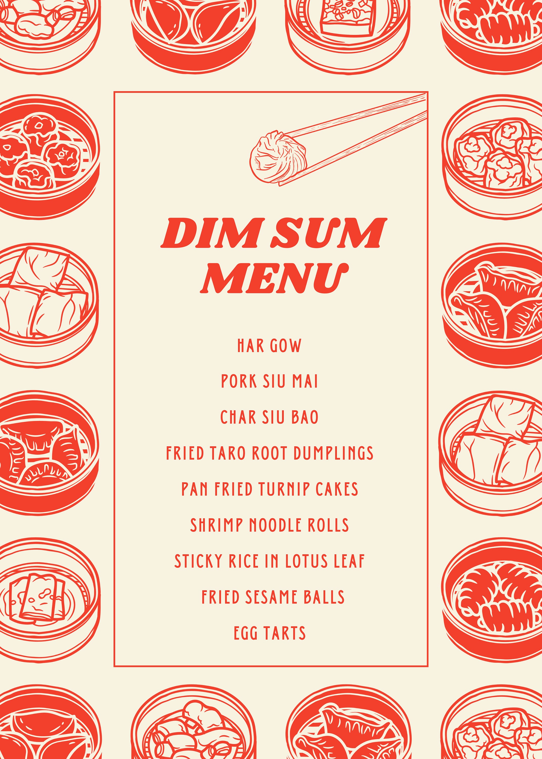 Dim Sum Theme Food + Cocktail Menu | Birthdays | Dinner Parties ...