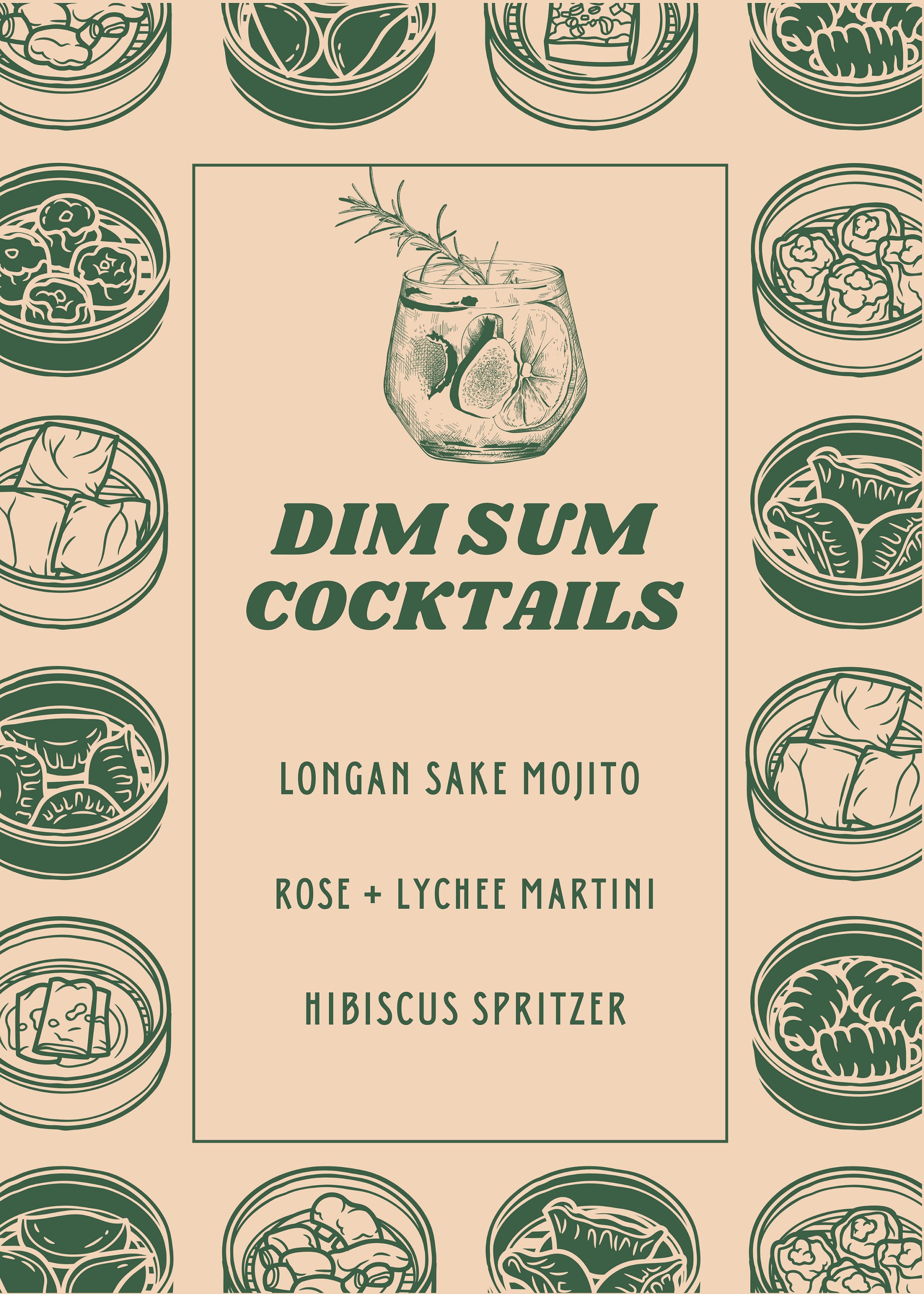 Dim Sum Theme Food Cocktail Menu Birthdays Dinner Parties Cocktail ...