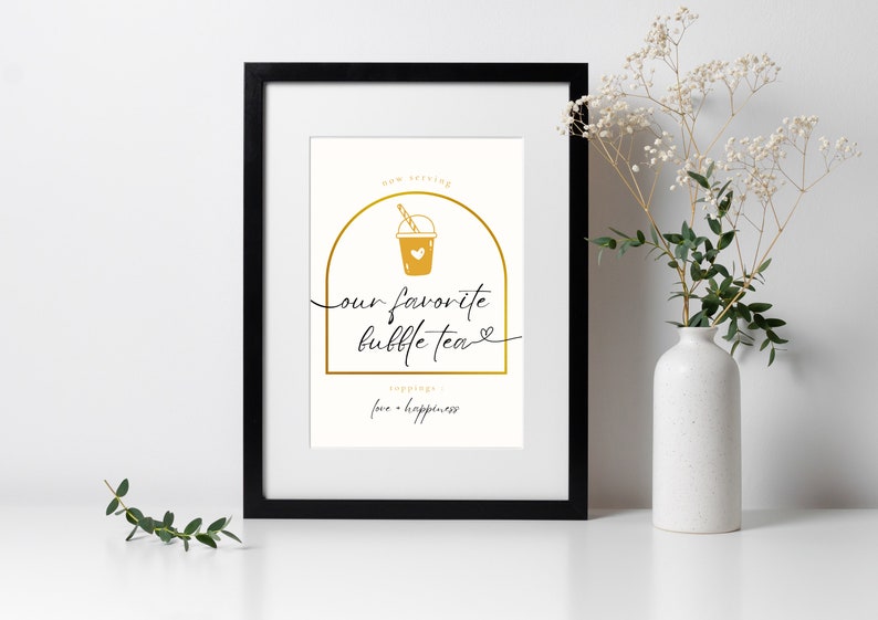 Our Favorite Bubble Tea Wedding Sign | Modern Boba Tea Sign | Signature ...