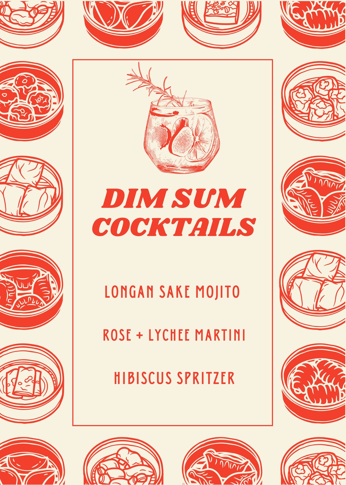 Dim Sum Theme Food Cocktail Menu Birthdays Dinner Parties Cocktail ...