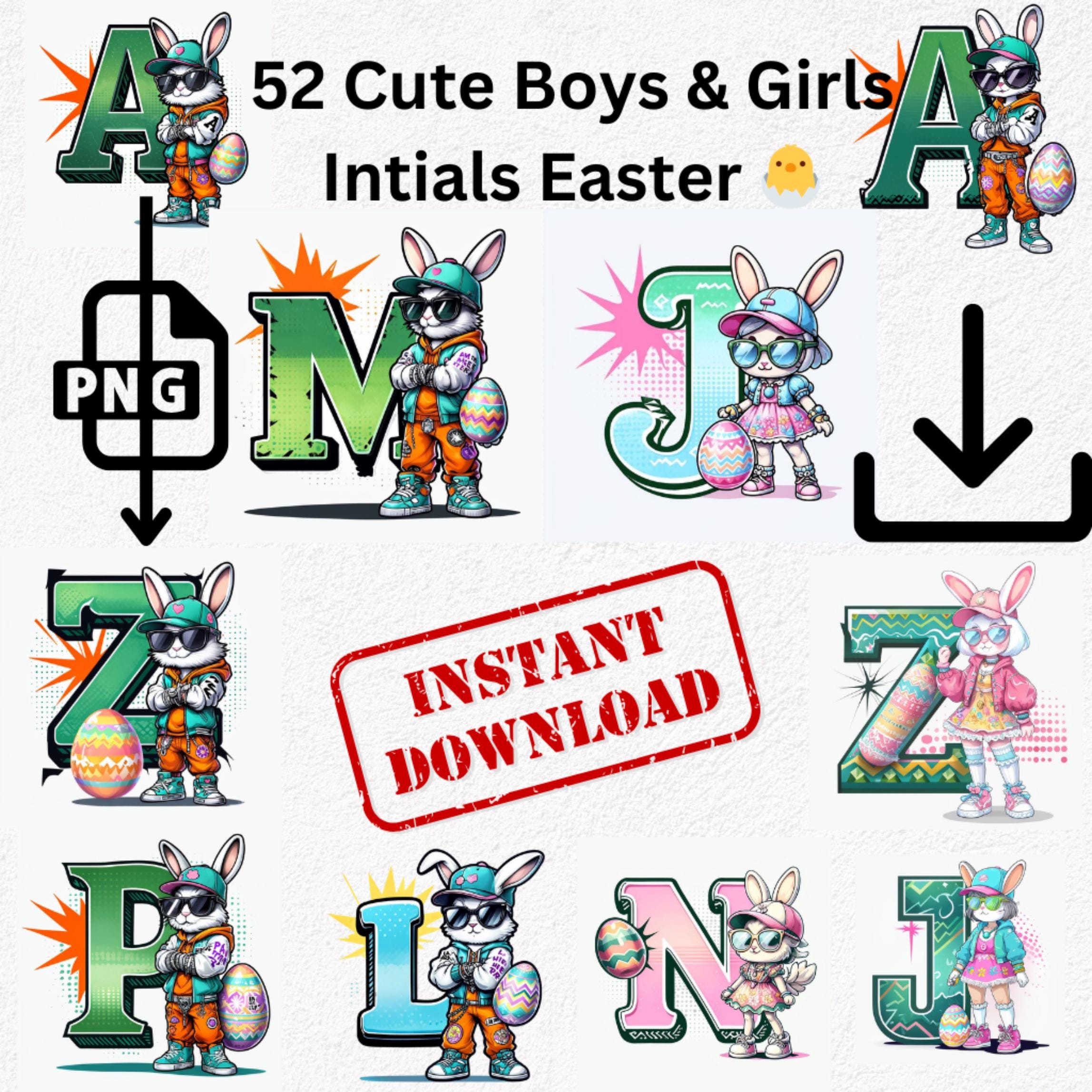 Easter Alphabet PNG, Letters Clipart, Ornament PNG, Kids Easter ...