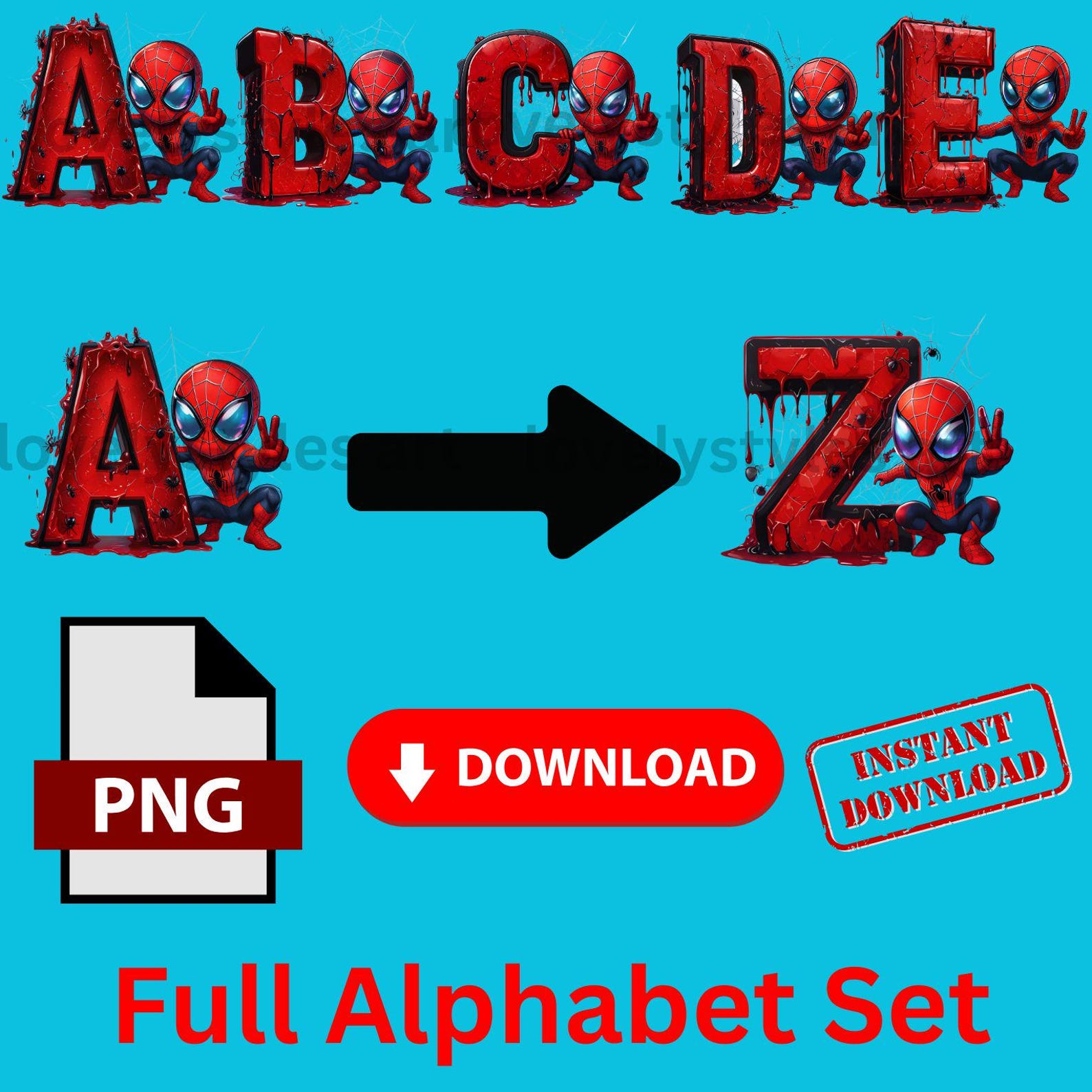 Personalized Spider-man Initial Letter Art: Custom PNG File A to Z ...