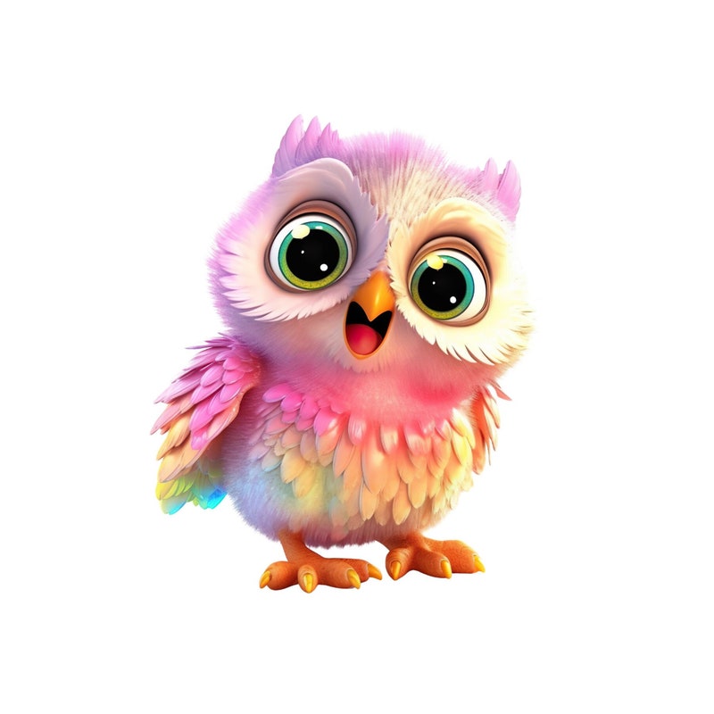 Pink Owl Clipart - Etsy