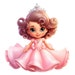 Pink Princess Clipart, Cute Pink Princess PNG Instant Download, Cute ...