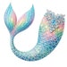 Mermaid Clipart, Mermaid Tail PNG, Glitter Mermaid Tail, Transparent ...